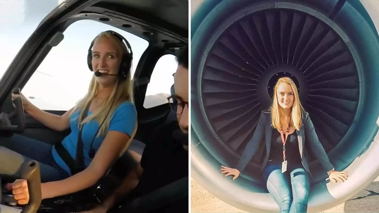 La pilota femminile della compagnia aerea spiega come ha perseguito i suoi sogni